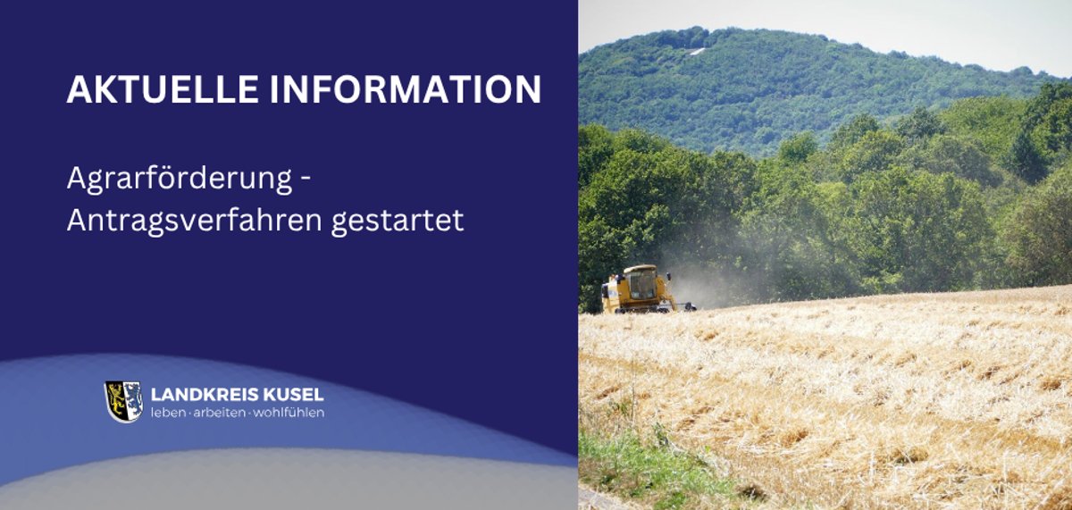 Antragsverfahren Argarförderung 2026 gestartet | Kusel